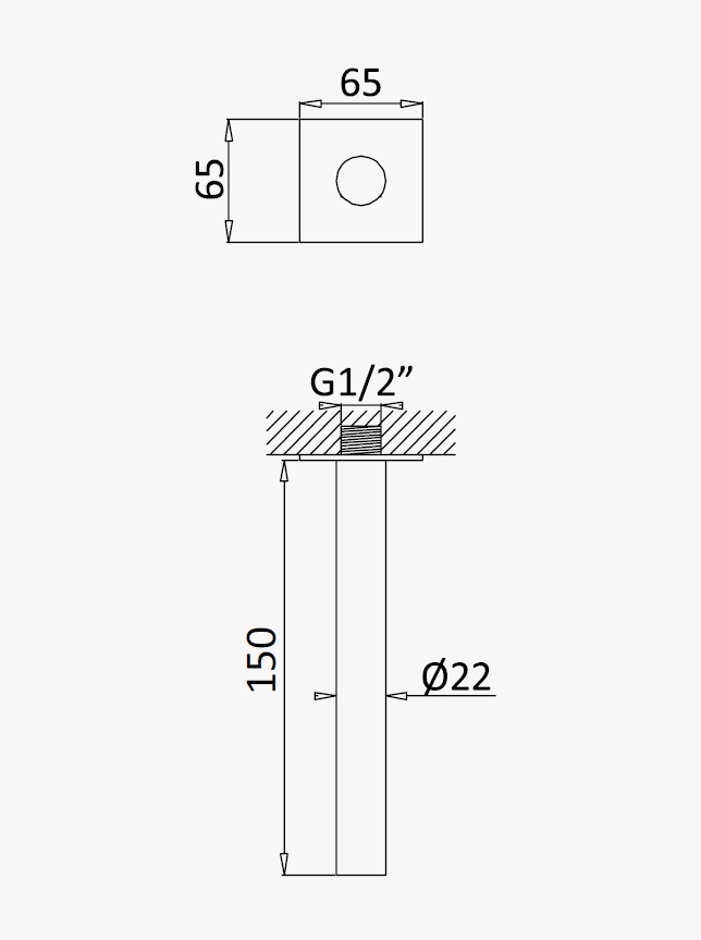Bruma Lusa Wylewka wannowa ścienna 150 mm Sunset 1569434SS