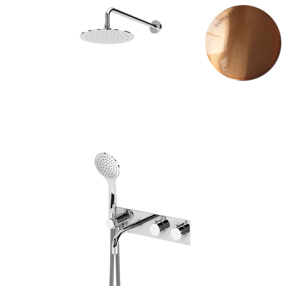 Bruma Lusitano Zestaw wannowo-natryskowy Ø 250 mm podtynkowy ...